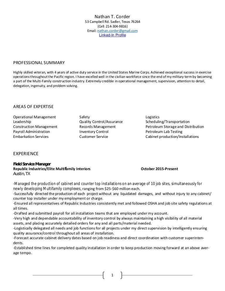 Nathan corder resume