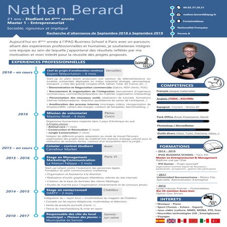 CV Nathan Berard - Alternance 2018 | PDF