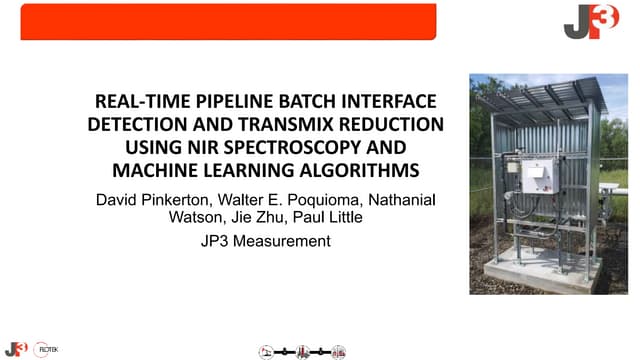 Real Time Pipeline Batch Interface Detection And Transmix Reduction Ppt