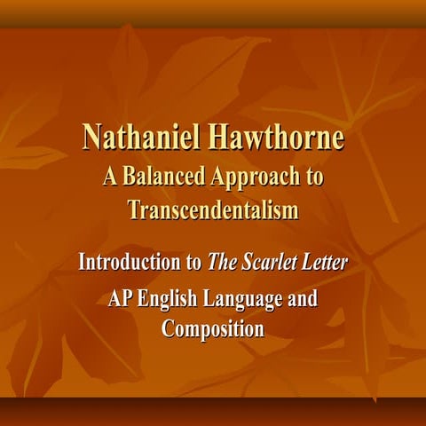 Amirican litrature Nathaniel hawthorne | PPT