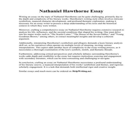 Nathaniel Hawthorne Essay.pdf