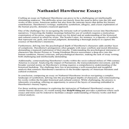 Nathaniel Hawthorne Essays.pdf