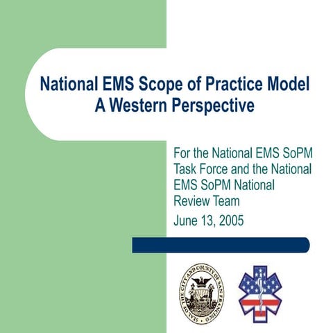 National Ems Scope Of Practice Model | PPT