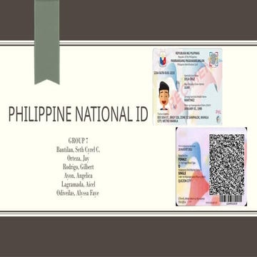 NATIONAL ID PRESENTATION OF PRIMARY SOURCE | PPTX