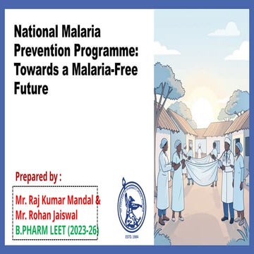 National Malaria Prevention Programme: Evidence-Based Strategy for ...