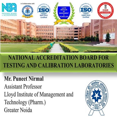 National Accreditation Board For Testing And Calibration Laboratories Nabl Pdf