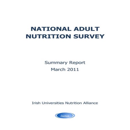 National adult nutrition survey summary report march 2011 | PDF