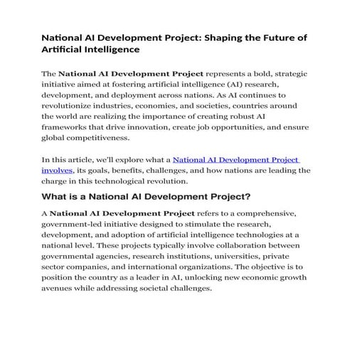 Government Launches National Ai Development Project Docx