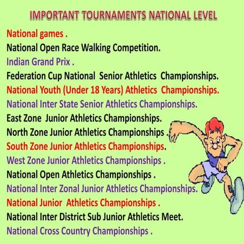 National and international level competitions in track & field | PPTX