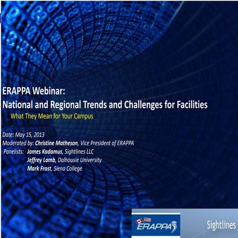 ERAPPA Webinar on Facilities Trends and Challenges - Co-hosted by Sightlines | PPT