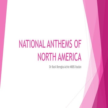 NATIONAL ANTHEMS OF NORTH AMERICA (National anthems of countries in ...