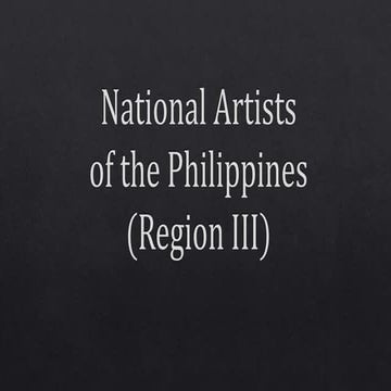 National artists of region 3 (part 1) | PPTX