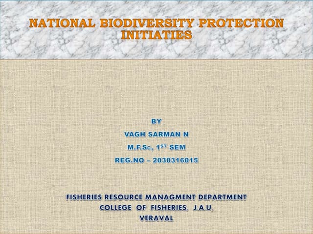 Biodiversity and its conservation | PPTX