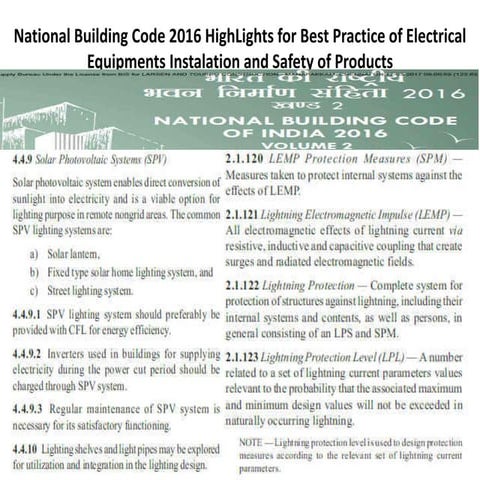 National building code 2016 by (bis) and Product Offering by JMV LPS ...