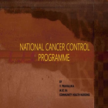 National cancer control programme | PPTX
