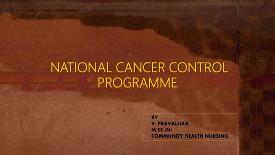 National tobacco control program (ntcp) in india | PPT