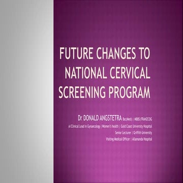 Future cervical screening program | PPT