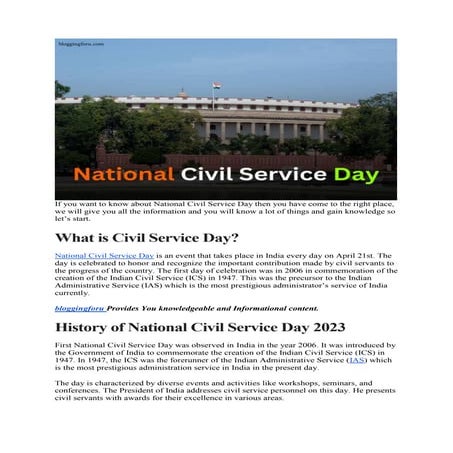 National Civil Service Day 2023 History, Quotes, Significance.docx
