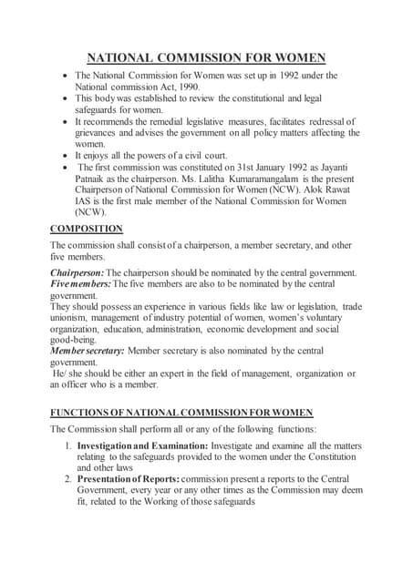 NATIONAL HUMAN RIGHTS COMMISSION | PPTX