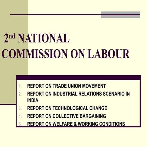National commission on labour | PPT