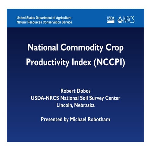 National commodity crop robotham | PDF | Agriculture | Industries