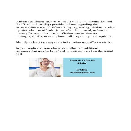 National databases such as VINELink (Victim Information and Noti.docx