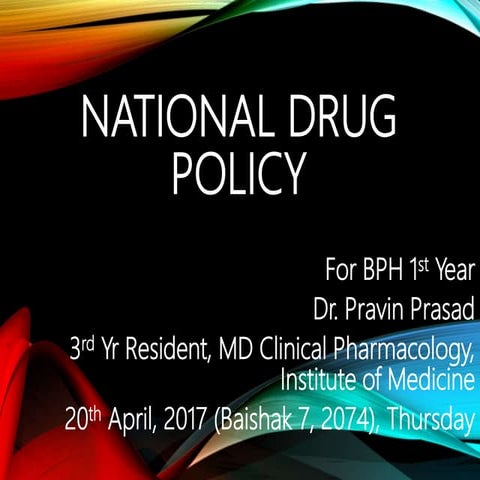 National drug policy for BPH | PPTX