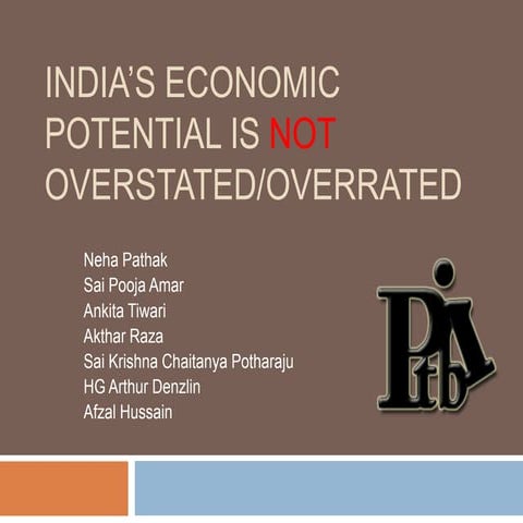 India's Economic Potential - National Economic Planning | PPTX