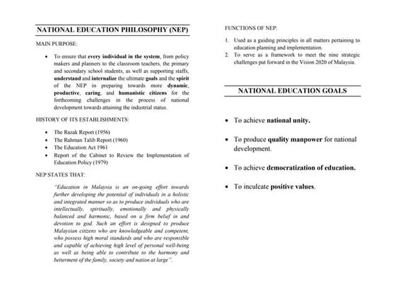 Rahman talib report 1960 | PPTX