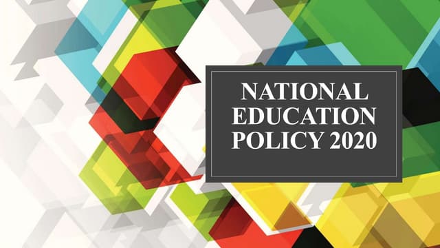 Overview of principles of NEP 2020 | PPTX