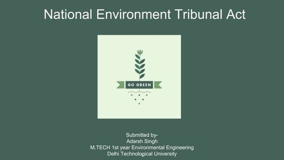 national green tribunal | PPTX