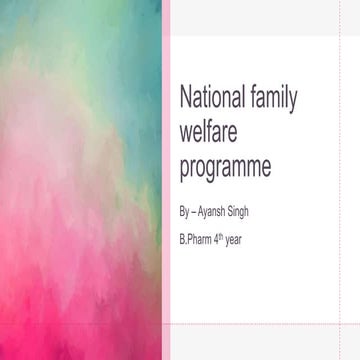Family welfare programme | PPTX