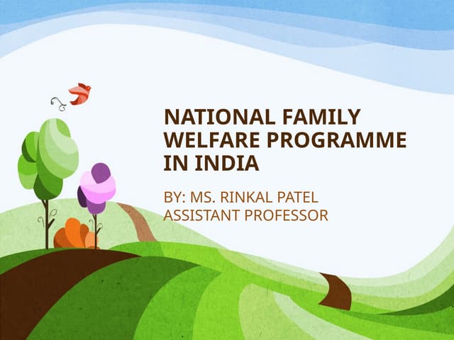 National family welfare programme | PPTX