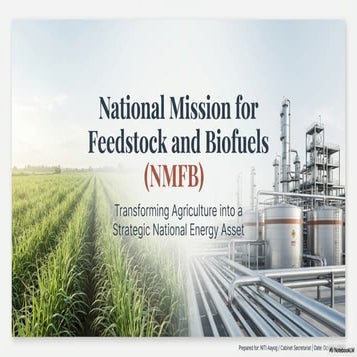 National Mission for Feedstock and Biofuels | PDF