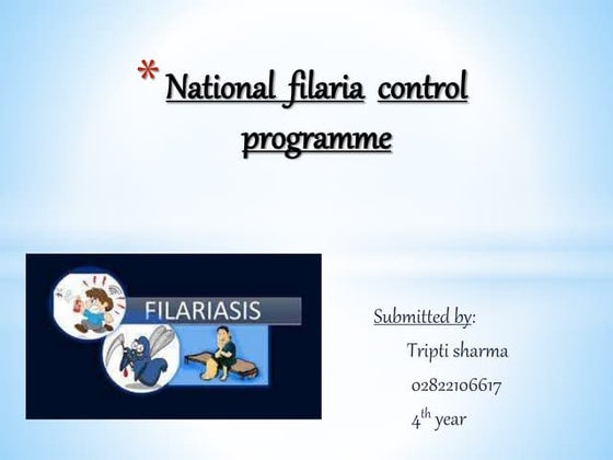 National filaria control programme | PPT