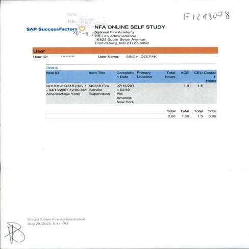 Seminole State College of Florida Transcript of Deepak (Danny) Singh August 5, 2024 | PDF