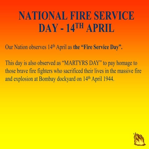 National fire service day 14 th april | PPTX