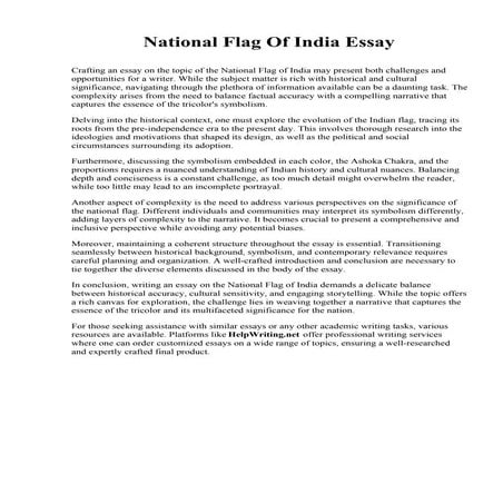 National Flag Of India Essay.pdf