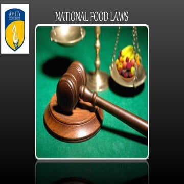 Indian and international standards for food products | PPTX
