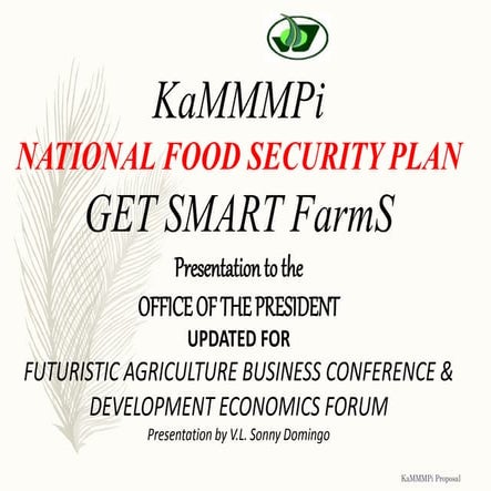 National Food Security Plan - GET SMART FARMS | PPTX