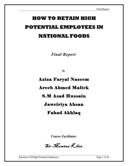 National foods, Financial Management Report | PDF
