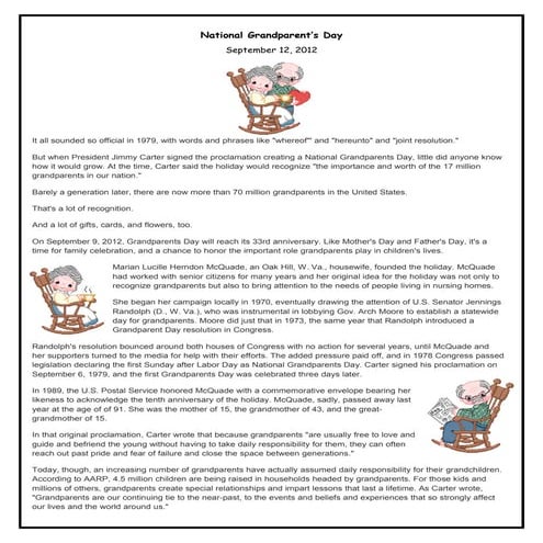 National grandparent's day poetry activity | DOC