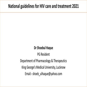 New guidelines for HIV care and treatment 2021.pptx