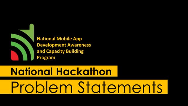 Hackathon winning pitch | PPTX