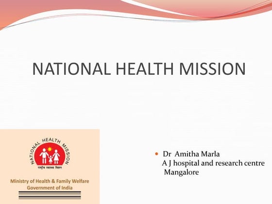 National health mission ppt | PPTX