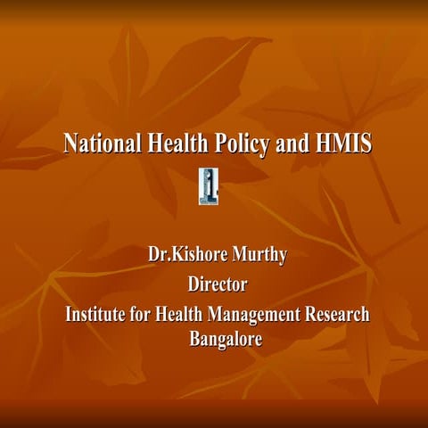 National health policy | PPT