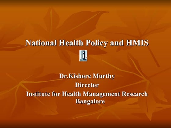 National health policy | PPTX | Infectious Diseases | Diseases and ...