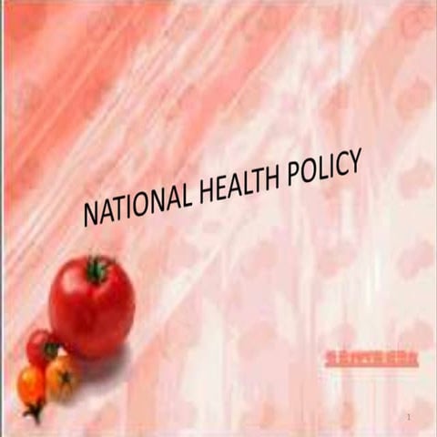 National health policy | PPTX