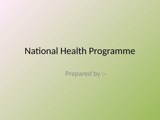 National Leprosy Eradication Programme (NLEP) | PPT