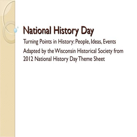 Sample Exhibits for History Day | PPT